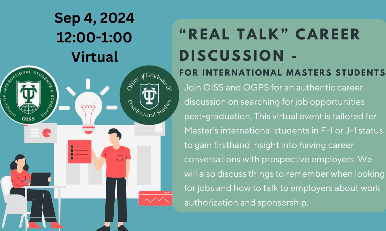 “Real Talk” Career Discussion – For International Master’s Students ...