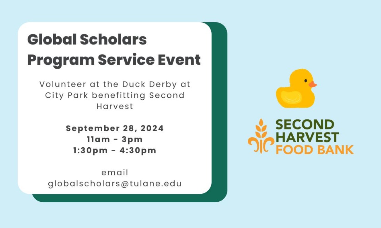 Global Scholars Program Service Event - Duck Derby | Tulane University ...