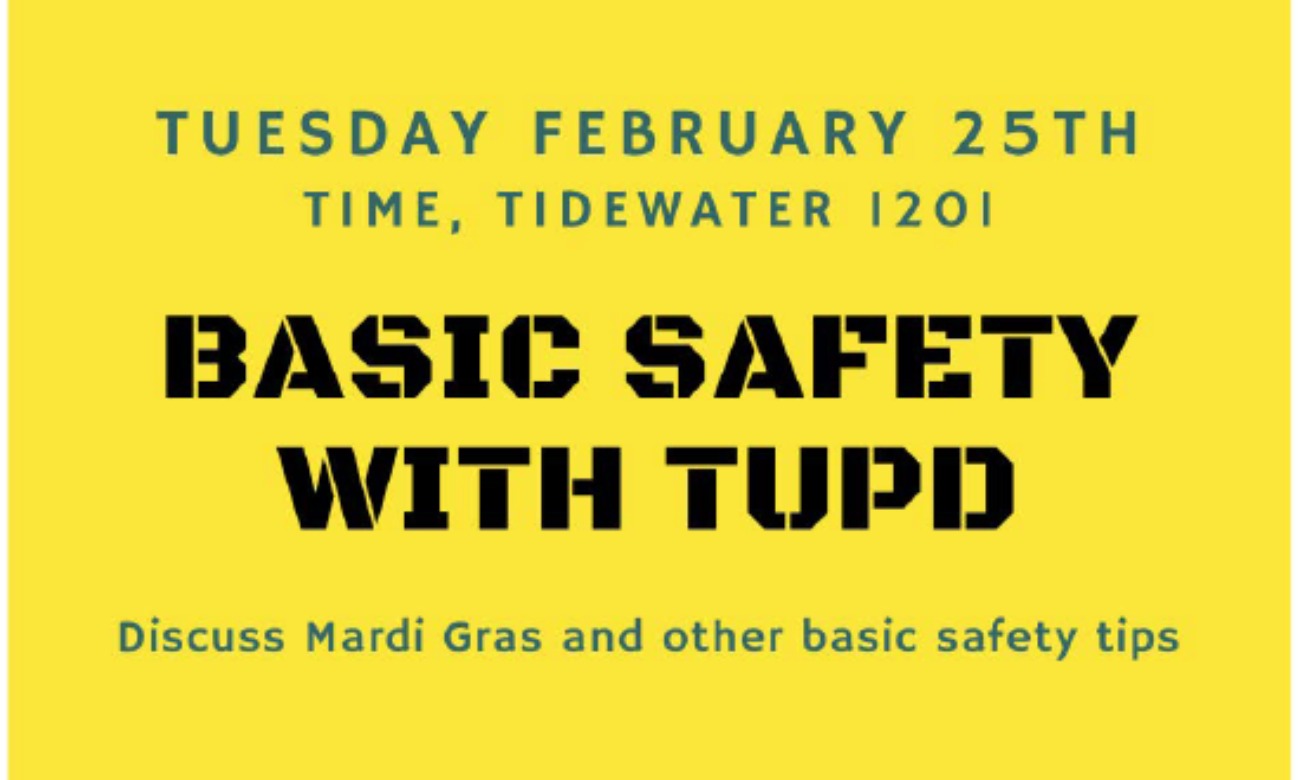 Basic Safety with TUPD | Tulane University Events