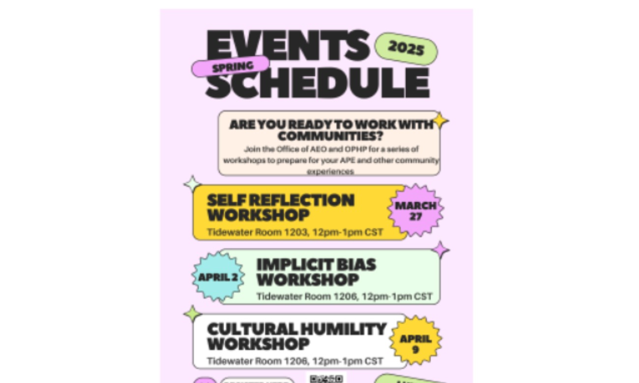 Self Reflection Workshop with Academic Excellence and Opportunities and Office of Public Health ...